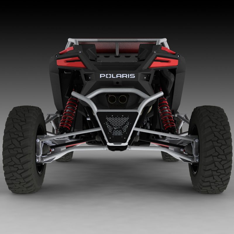 RZR PRO R Rear Bumper with Skid Plate